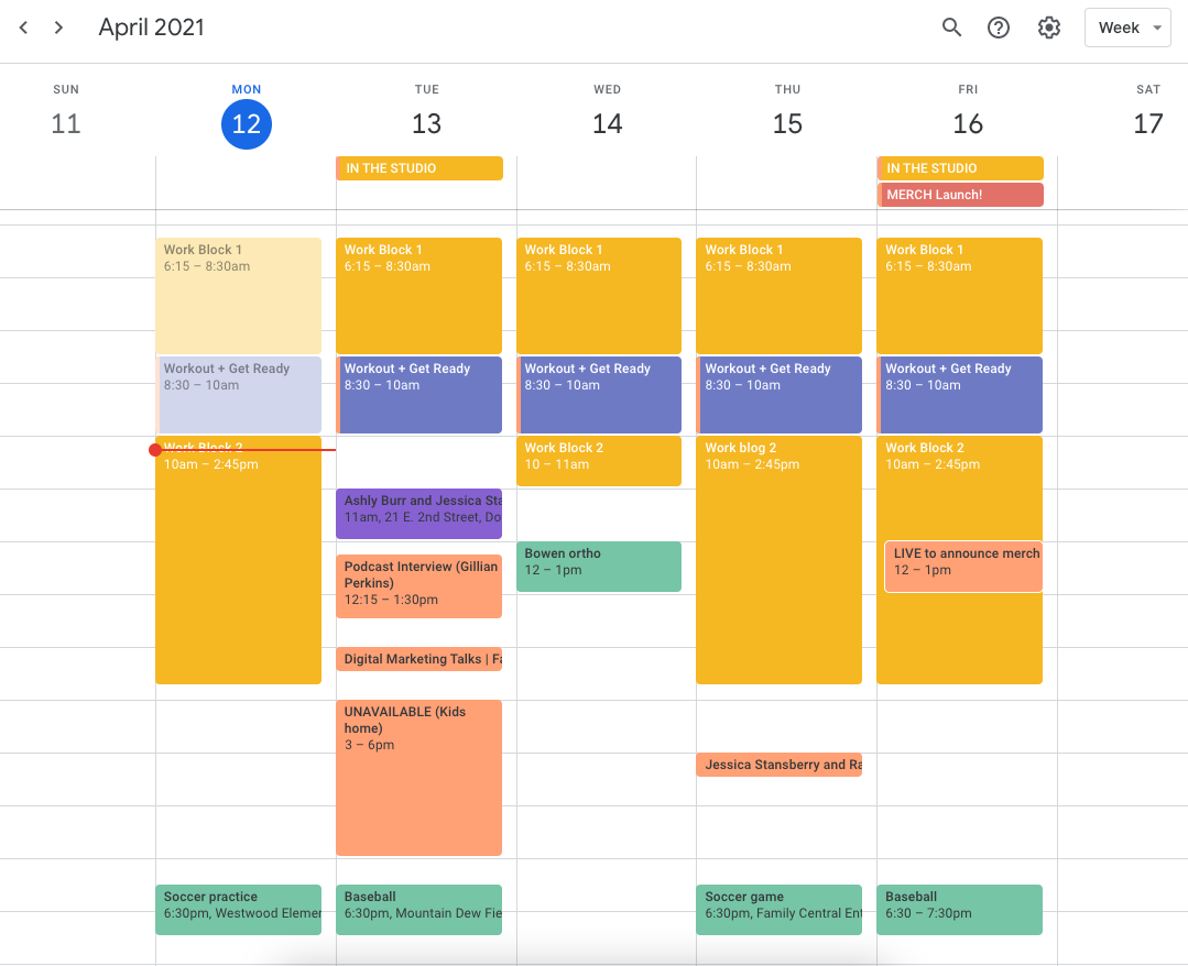 How I Organize My Calendar | Jessica Stansberry